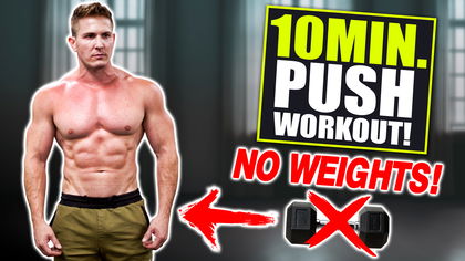 MSWW25 - 10 MIN. "PUSH" WORKOUT! CHEST, SHOULDERS, TRICEPS & ABS (BODYWEIGHT ONLY!)