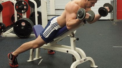 Prone Incline Curl With Dumbbells (Spider Curl)